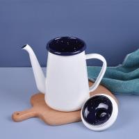 China 80000pieces per year enamel custom color decal tableware teapot coffee serving pot perfect for cafes and restaurants for sale