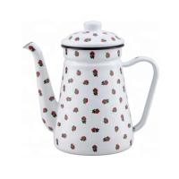 China Eco Friendly Classic Saudi Type Enamel Tea Pot Water Kettles Custom Decal Design for sale