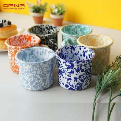 China Double Coating Enamel Coffee Mug Enamel Sublimation Mugs Campingg Popular Design for sale