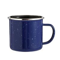 China Production 30 Days Enamel Coating Double Coating Carbon Steel Coffee Milk Camping Mug Customized Decal Lightweight Design for sale
