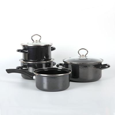 China Daily Kitchen Enamel Cooking Pot Food Warm Soup Casserole Stewpot Customized Logo for sale