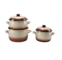 China Daily Use 5 PCS Enamel Casserole Set Rust Proof Multi Purpose Kitchen Cookware for sale
