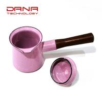 China Thickness 0.8mm Enamel Coffee Warmer Pot 300ml 400ml 800ml Maintains Temperature for sale