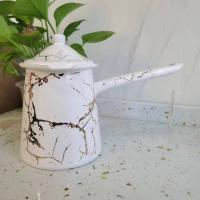 China Flower Theme Classic Saudi Arabia Style 3 PCS Coffee Warmer with Lid and Enamel Handle for sale