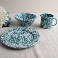 China Metal Enamel Coating Food Dish Plate Dinnerware Plate For Various Cuisines EU FDA for sale