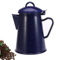 China 80000pieces per year porcelain multi capacity enamel kettle teapot coffee pot white dot water kettle ideal for commercial for sale