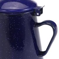 China 80000pieces per year porcelain multi capacity enamel kettle teapot coffee pot white dot water kettle ideal for commercial for sale