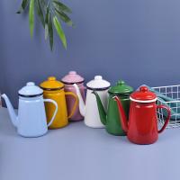 China Eco Friendly Enamel Teapot Sets Hot Water Kettles With Cover And Handle OEM Size for sale