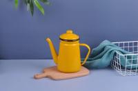 China Eco Friendly Enamel Teapot Sets Hot Water Kettles With Cover And Handle OEM Size for sale