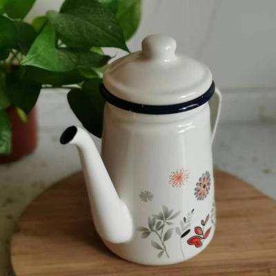 China Daily Cooling Kettle Featuring Carbon Steel Enamel Coating and Long Mouth Design Ideal for Industrial Applications for sale