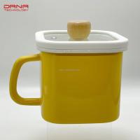 China Health Care Hygienic Enamel Square Mini Milk Noodle Mug Pot 1.45L 2.65L Cooking Tool for sale