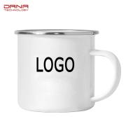 China Lightweight Handmade Enamel Metal Drink Cup Enamel Camping Mugs Convenient for sale