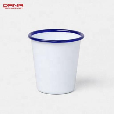 China Handmade Enamel Mug with Tube Handle Custom Sublimation Blank Enamel Cups Camping Coffee Milk Cup Personalized Gift for sale