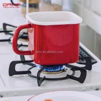 China Enamel Coating Double Coating Cooking Pot 0.6mm Thickness With C Shape Handle for sale