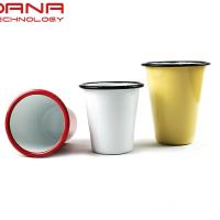 China Steel Rim Enamel Camping Coffee Mug Custom Logo Business Christmas Gifts for sale