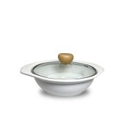 China Glass Lid Enamel Casserole Set Enamel Coating Single Pot 20cm Cooking Pot Hot Pot for sale