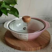 China Customized Color Daily Carbon Steel Cook Pot Set Non Toxic Kitchen Seafood Milk Soup Sauce Pot Pan with Glass Lid for sale