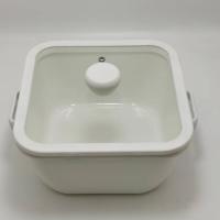 China Customized Color 3.3L Square Cooking Casserole Pot Two Ears Stew Kitchen Soup Hot Pot for sale