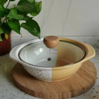 China Handmade Enamel Carbon Steel Casserole Cooking Pot For Food Preparation Customized Color for sale