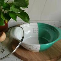 China Handmade Enamel Carbon Steel Casserole Cooking Pot For Food Preparation Customized Color for sale