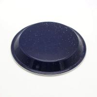 China Camping Enameled Cup Bowl Plate Set 3PCS With 304 Stainless Steel Rolled Edge Rim for sale