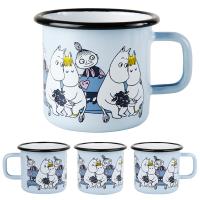 China Enamel Coating Double Coating Nordic Style Thickened Metal Steel Mug Custom Cartoon Pattern Christmas Gift Mug 8x8cm for sale