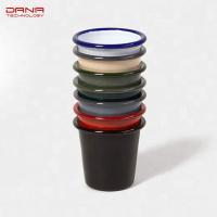 China 304 Stainless Steel Rolled Edge Rim Multi Capacity Enamel Tumbler Type Mugs Custom Decal Camping Lightweight Durable 102R for sale