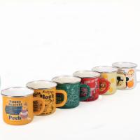 China 80000pieces Year Metal Steel Enamel Coffee Tea Mugs Customized Logo Printing Durable And Practical Camping Mug for sale