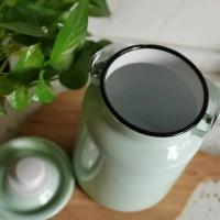 China Sustainable Enamel Milk Can 2.9L 4.2L 6L Milk Bucket Metal Ice Bucket for sale