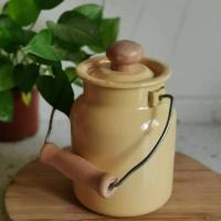 China 2.9L 4.2L 6L Handmade Farmhouse Decorative Milk Can Enamel Carbon Steel Tubs for sale
