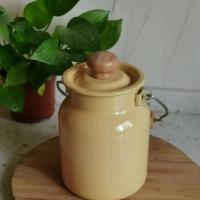 China 2.9L 4.2L 6L Handmade Farmhouse Decorative Milk Can Enamel Carbon Steel Tubs for sale