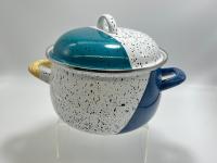 China Enamel Coating Porcelain Marble Coating Kitchen Set Enamelware Cookware Casserole Pot for sale