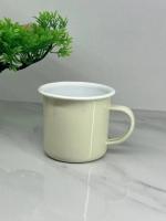 China Carbon Steel 350ml Customized Printed Metal Steel Enamel Camping Mug Sublimation Enamel Coffee Tea Drinkware Collection for sale