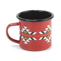 China Classical Style Carbon Steel Enamel Coffee Cup Custom Retro Souvenir Enamelled Mug Travel Coffee Enamel Mugs for sale