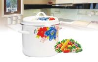 China Eco Friendly Decal Casserole Pot Sets Steaming Cooking Enamel Pot Sets for sale