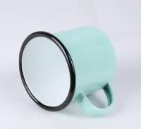 China 150g Enamel Mug Sublimation 12oz Cups Straight Tumbler Blanks Wine Water Bottle for sale