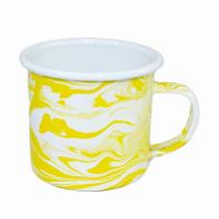 China Small Enamel Custom Mugs 350ml 500ml Speckle Coating EU FDA Certified Bottom Logo for sale
