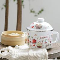 China Thickness 0.5mm Lightweight 350ml 500ml Enamel Camping Mugs Perfect for Travel and Adventure for sale