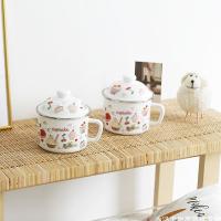 China Thickness 0.5mm Lightweight 350ml 500ml Enamel Camping Mugs Perfect for Travel and Adventure for sale
