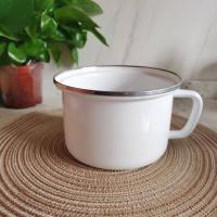 China Thickness 0.5mm Lightweight 350ml 500ml Enamel Camping Mugs Perfect for Travel and Adventure for sale