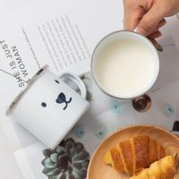 China 150g 350ml Enamel Coffee Mug Featuring High Temperature Logo Printing Ideal for Camping Hiking Outdoor Travel Activities for sale