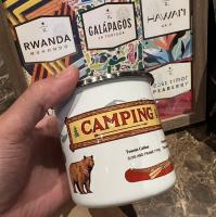 China 150g 350ml Enamel Coffee Mug Featuring High Temperature Logo Printing Ideal for Camping Hiking Outdoor Travel Activities for sale