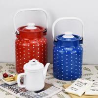 China Enamel Carbon Steel Milk Can Compatible With General On Gas Induction Cooker for sale