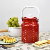 China Enamel Carbon Steel Milk Can Compatible With General On Gas Induction Cooker for sale