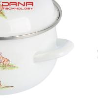 China Customized Color Enamel Casserole Set Cooking Soup Pots Set 12cm 14cm 16cm for sale
