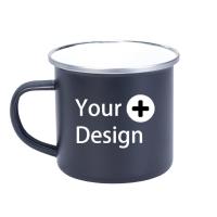 China C Shape Handle Custom Camping Enamel Mug Stainless Steel Travel Custom Coffee Mugs Production 80000pieces for sale