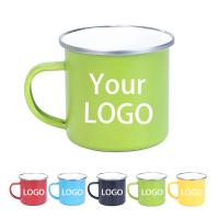 China Customized Color Enamel Mug Blank Sublimation Custom Enamel Cups 80000pieces Year Capacity Annual Manufacturing for sale