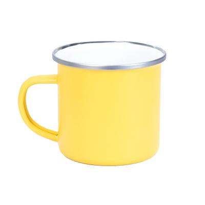 China 150g Hygienic Printed Mug Camp Enamel Colorful Blue Sublimation Milk Mug Ideal for Custom Printing for sale