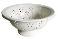 China Home Kitchen Enamel Colander Custom Color Multi-Use Hollow Design Storage Basket for sale