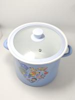China Cute Cartoon Animal Printed Enamel Casserole Pot Large Capacity Stock Pot Soup Pot for Daily Cooking for sale